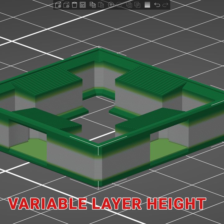 3D Printable Base Grid - Center 3x3 (9 Block/s) - (Low Profile - 38mm) - 3D Modular Dungeon ...